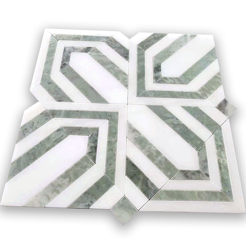 CELBRIDGE Mint Green, Paper Onyx Mix Mosaic Tile | MosaicBros.com