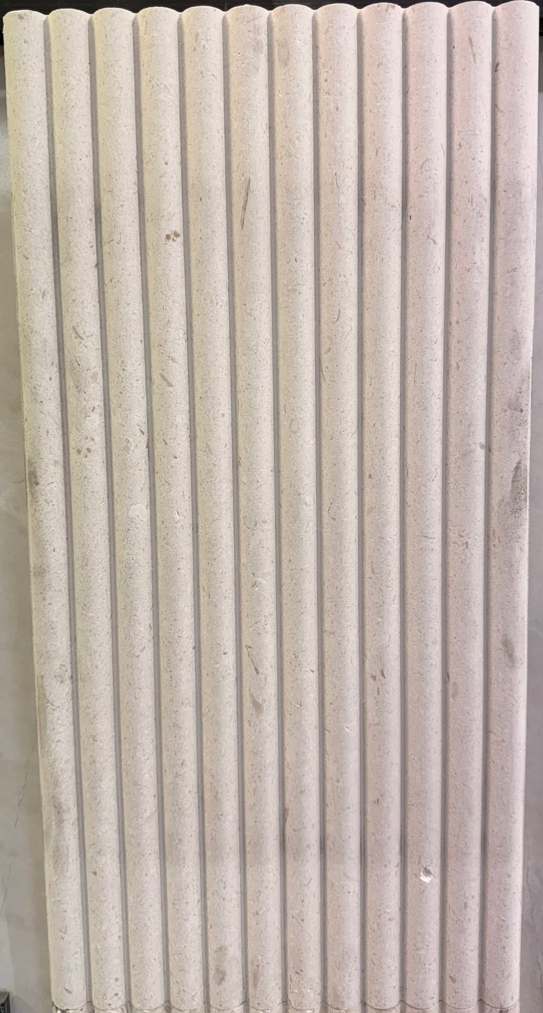 Shellstone Myra Fluted 12x24 Limestone Honed Tile - MosaicBros.com