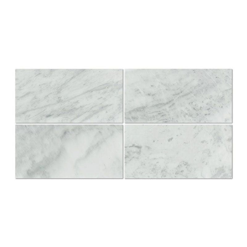 Asian Statuary (Oriental White) Marble 12x24 Honed Tile | MosaicBros.com