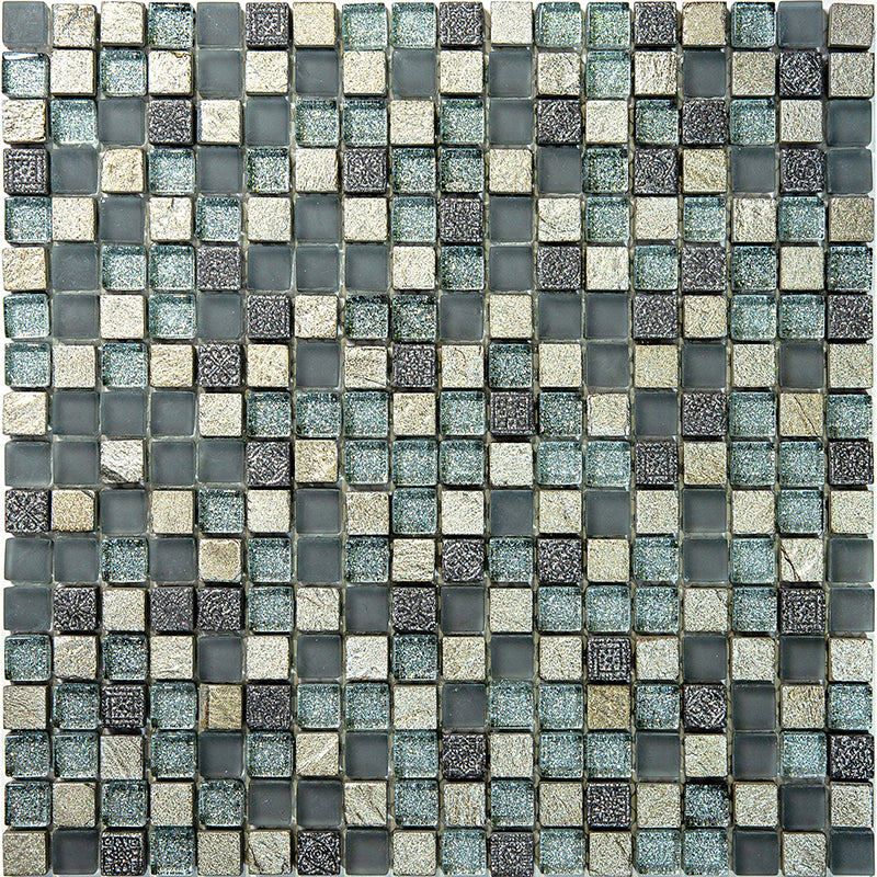 INKA MINI OAK glass, resin, stone Mosaic Tile | MosaicBros.com
