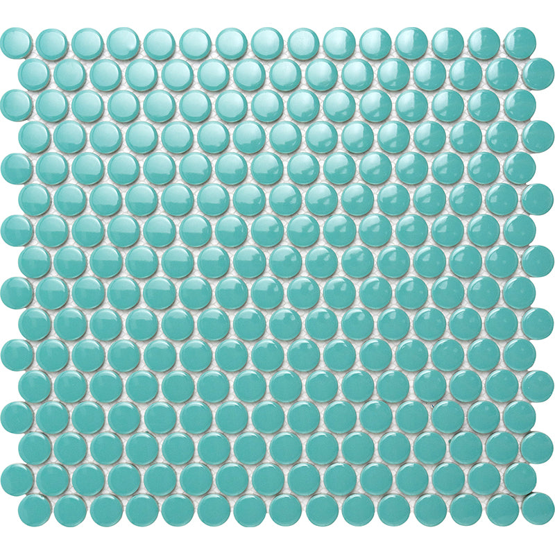 Cosmic Blue Penny Round Mosaic Tiles | MosaicBros.com
