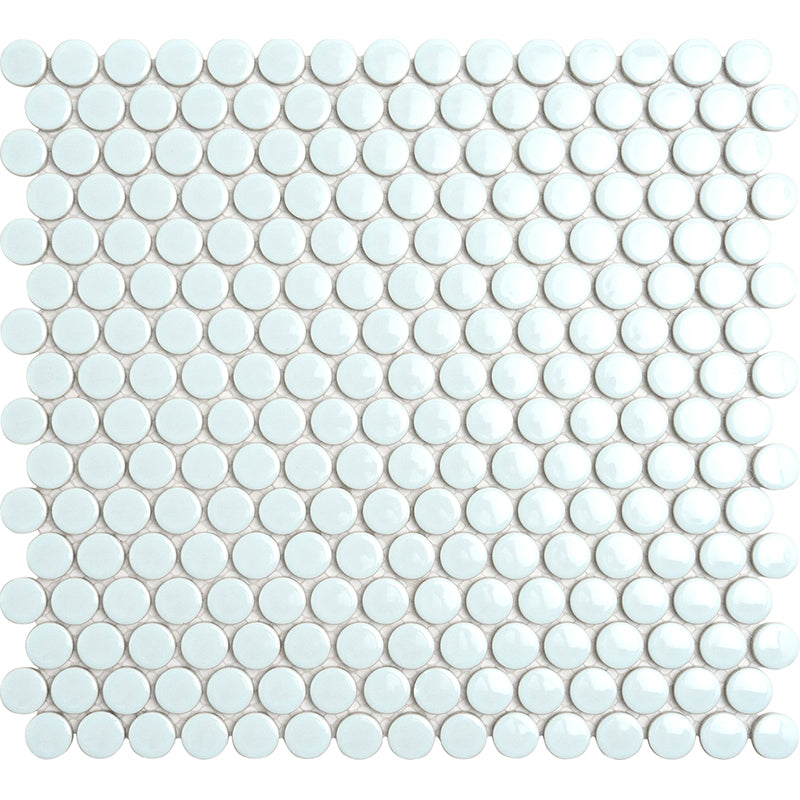Daylight Green Penny Round Mosaic Tiles | MosaicBros.com