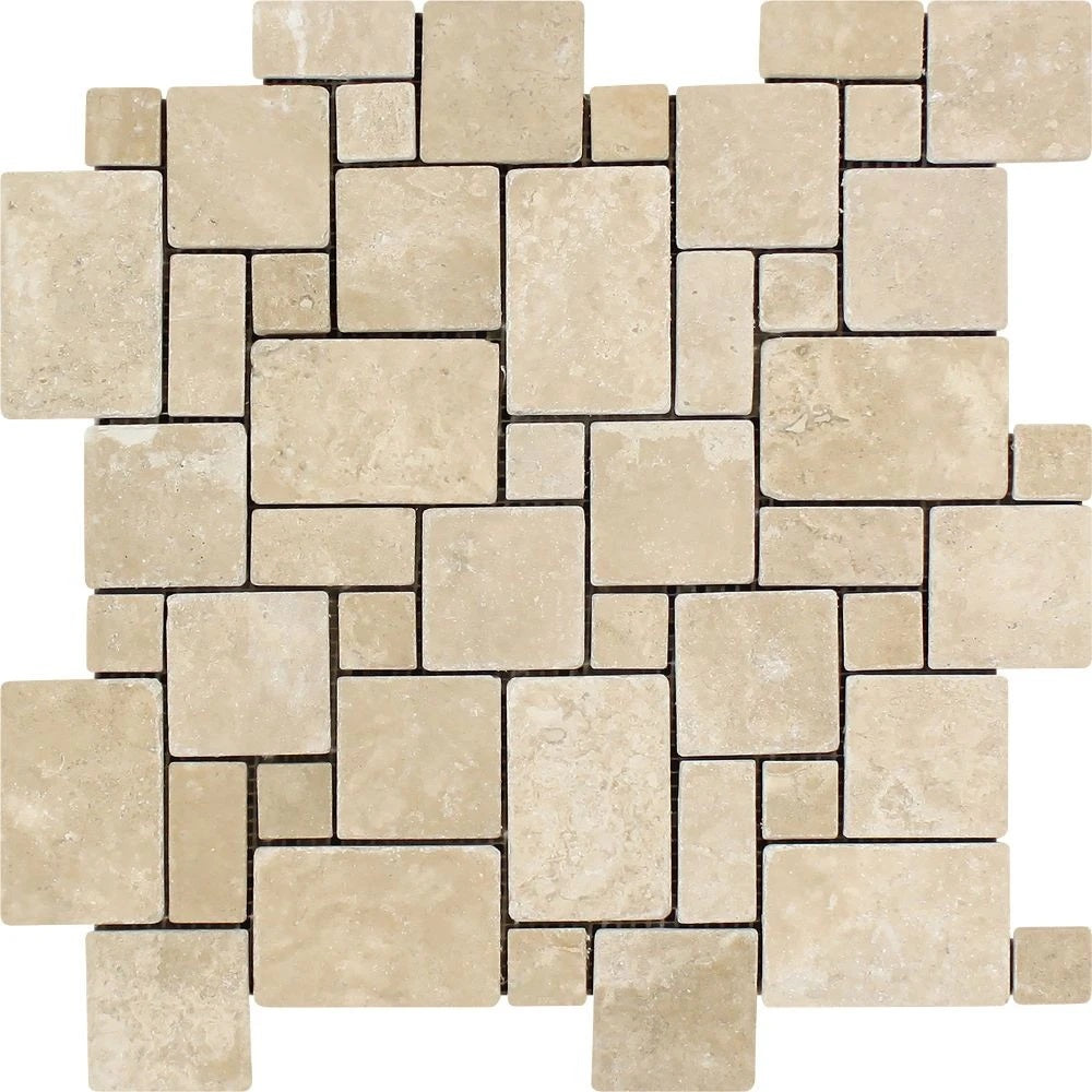 Travertine Tile Versailles Pattern