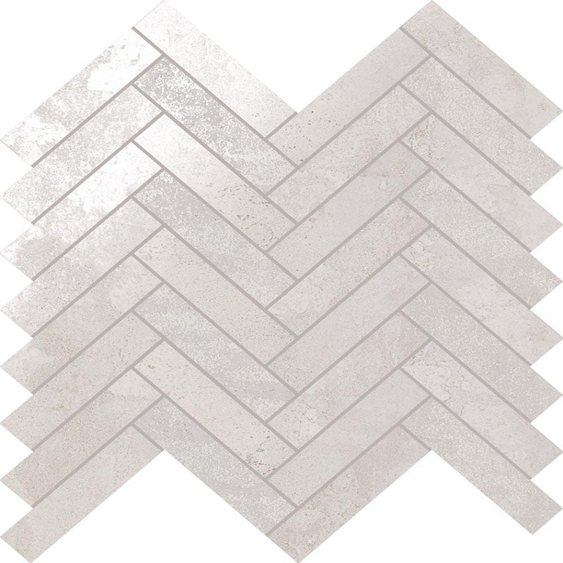 STELLAR WHITE HERRINGBONE Porcelain Tile | MosaicBros.com