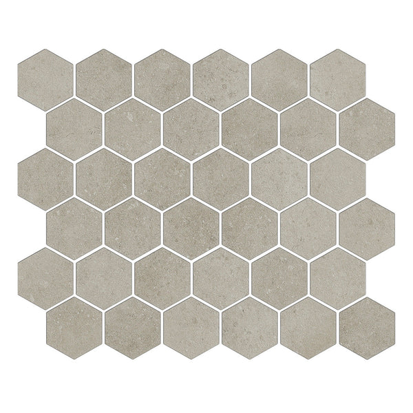 Patina 2″ Hexagon Matte Porcelain Mosaic Tile | MosaicBros.com
